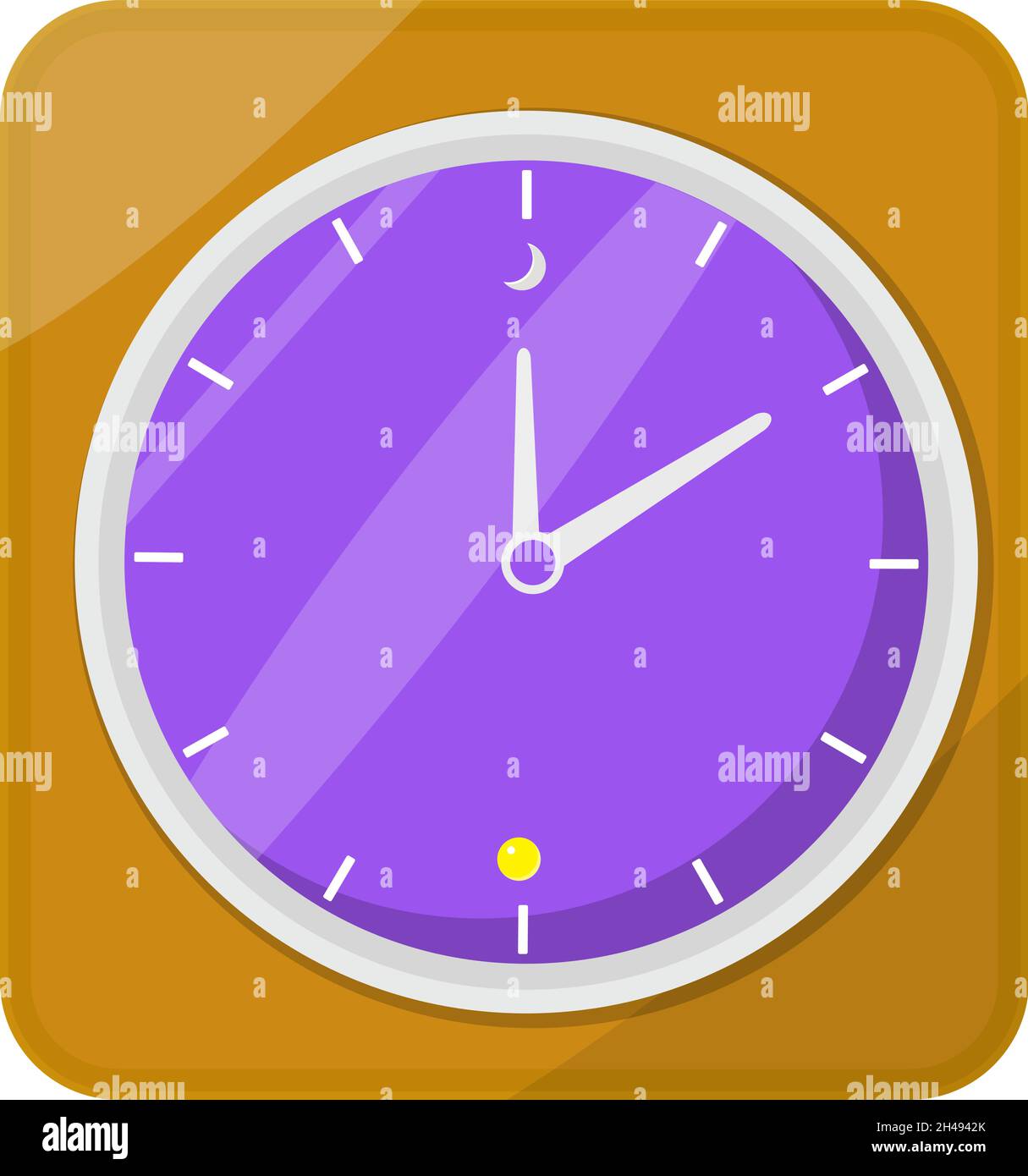 Wall clock, illustration, vector on a white background Stock Vector ...