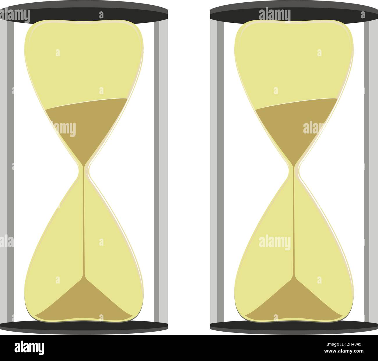 Time glass, illustration, vector on a white background Stock Vector ...