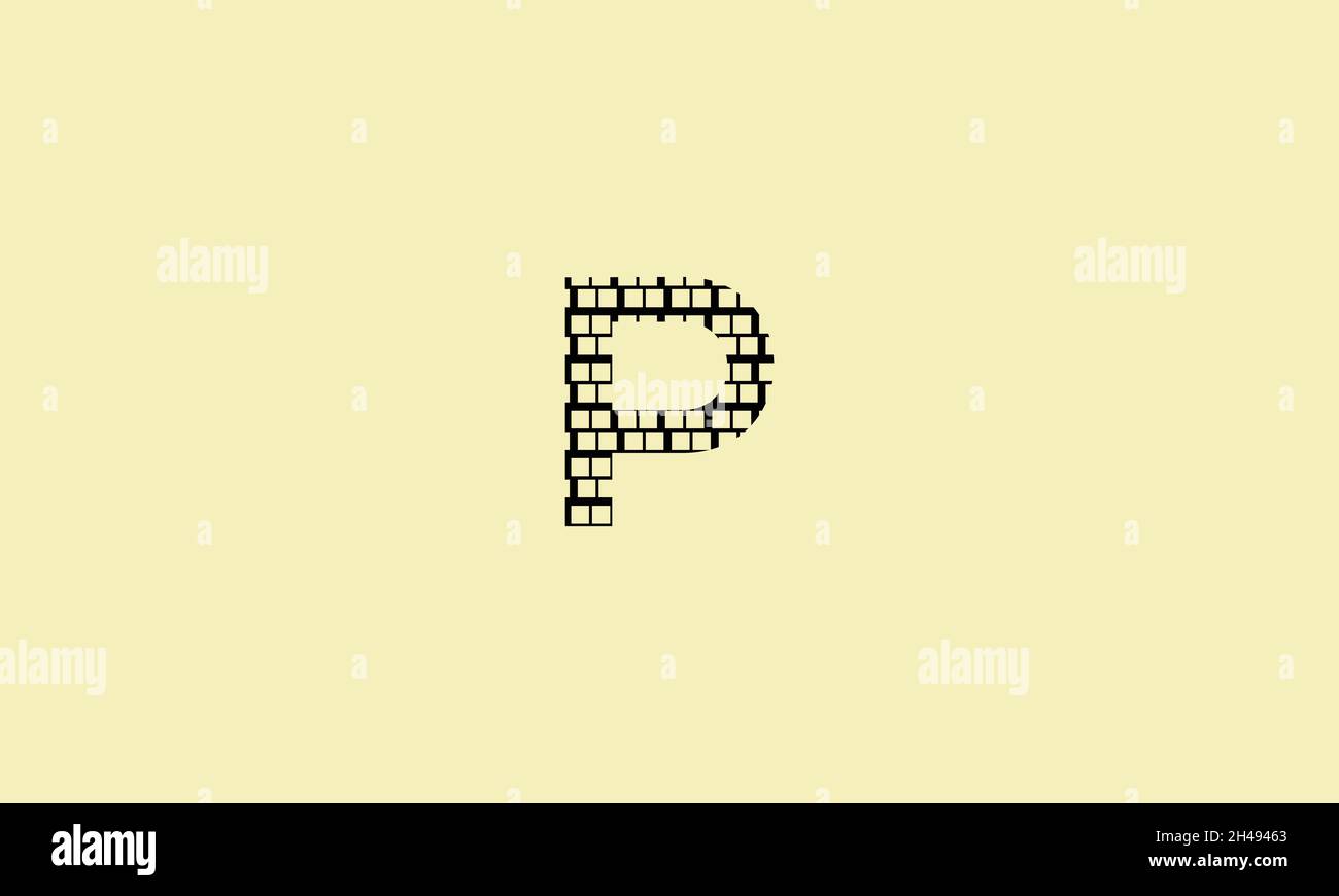 LETTER P LOGO DESIGN WITH NEGATIVE SPACE EFFECT FOR ILLUSTRATION USE ...