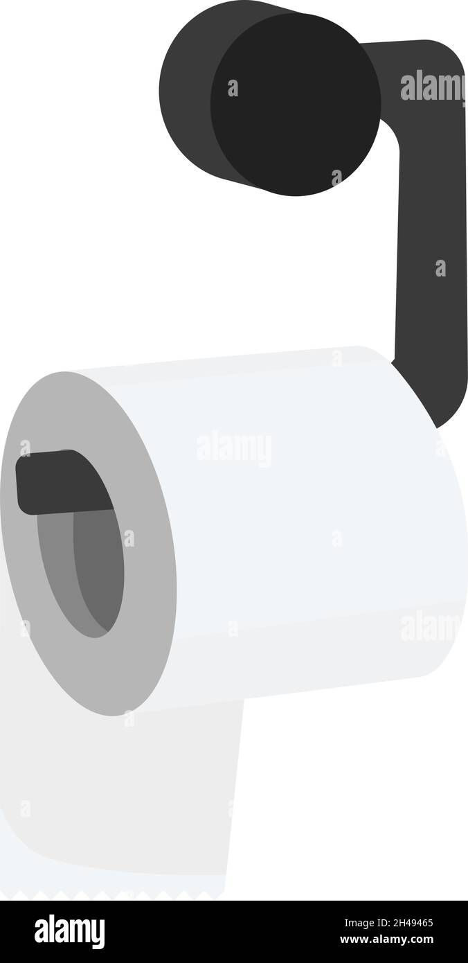 Toilet paper, illustration, vector on a white background Stock Vector ...