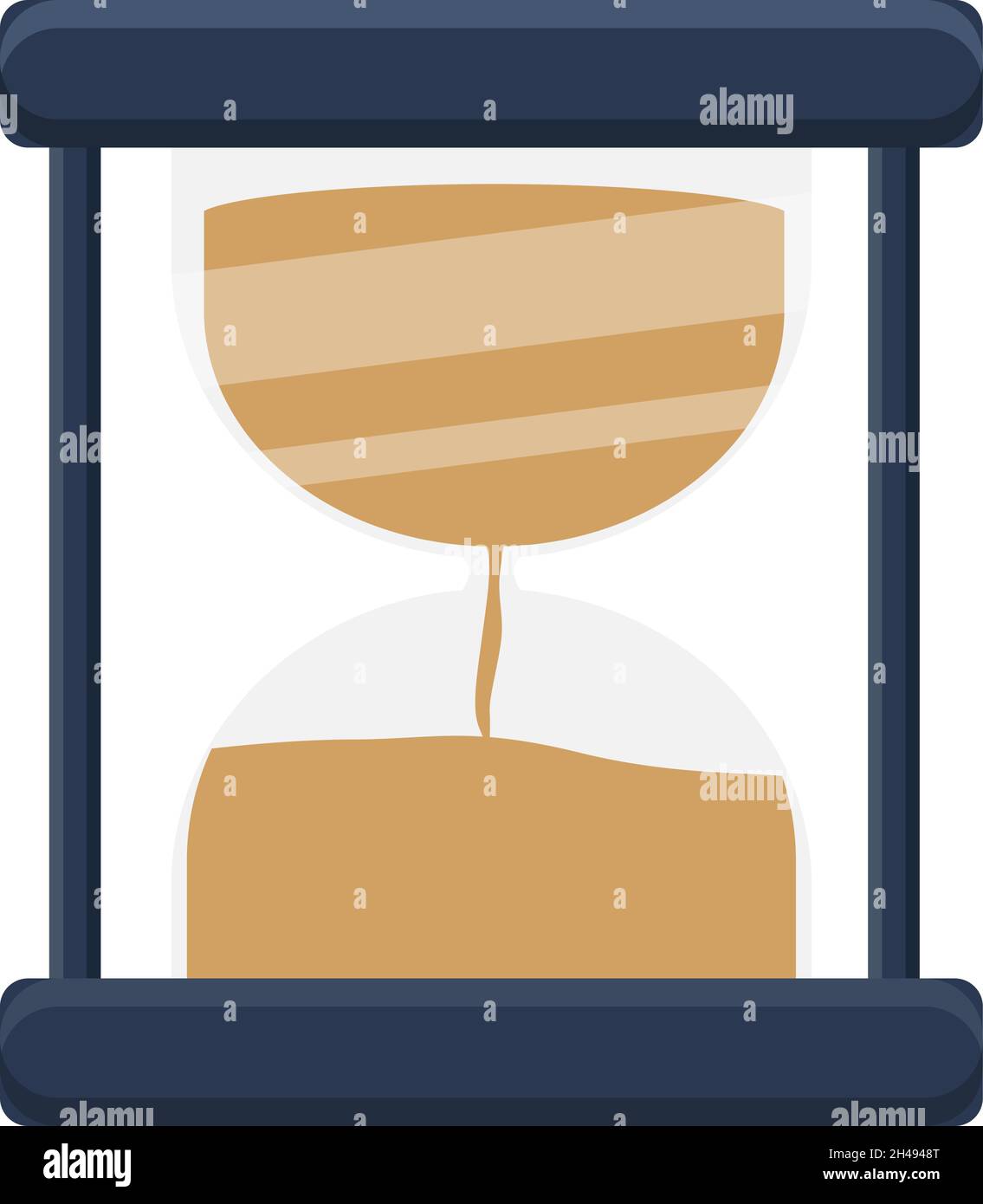 Sand watch, illustration, vector on a white background Stock Vector ...