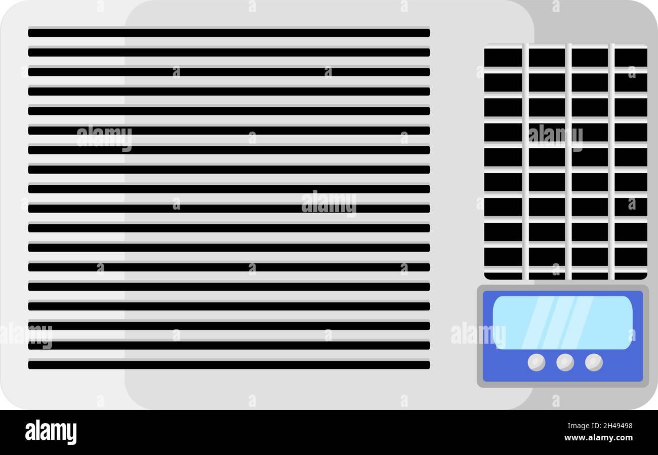Window AC, illustration, vector on a white background Stock Vector ...