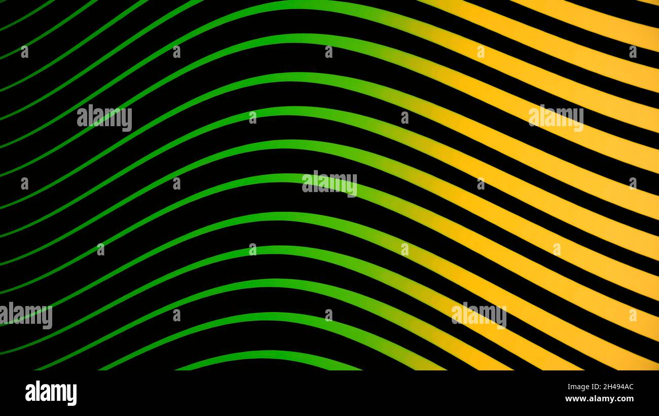 Wavy colored lines with black stripes. Animation. Beautiful animation ...