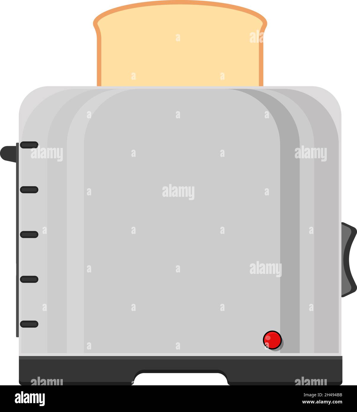 Bread toaster, illustration, vector on a white background Stock Vector ...