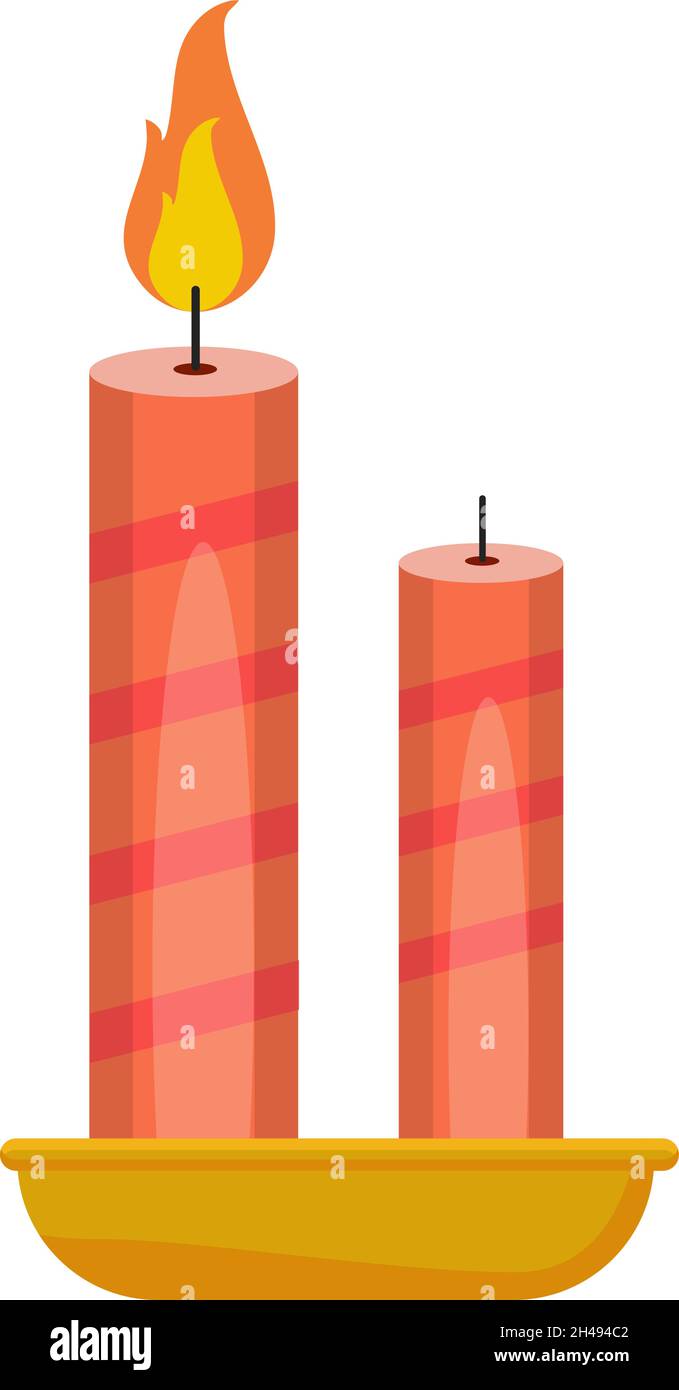 Red white candles Stock Vector Images - Alamy