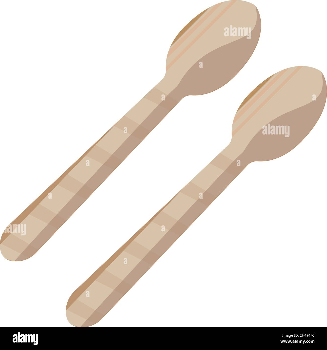 Simple wooden spoons Stock Vector Images - Alamy