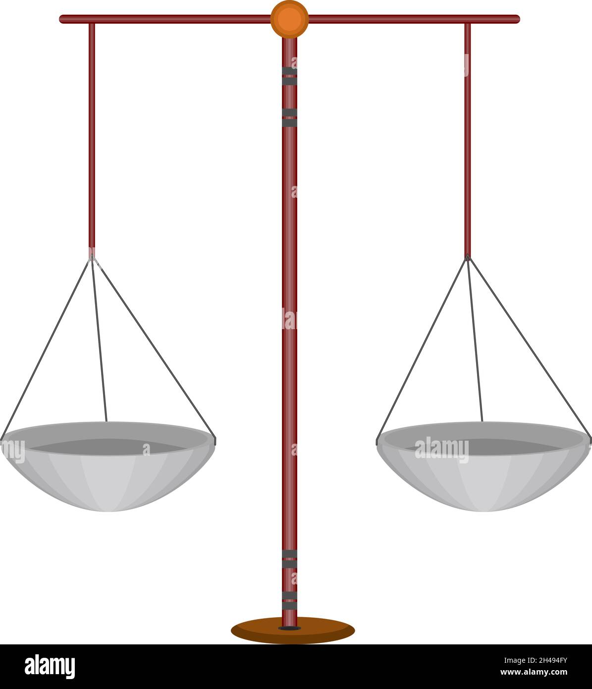 Old weight scale, illustration, vector on a white background Stock ...