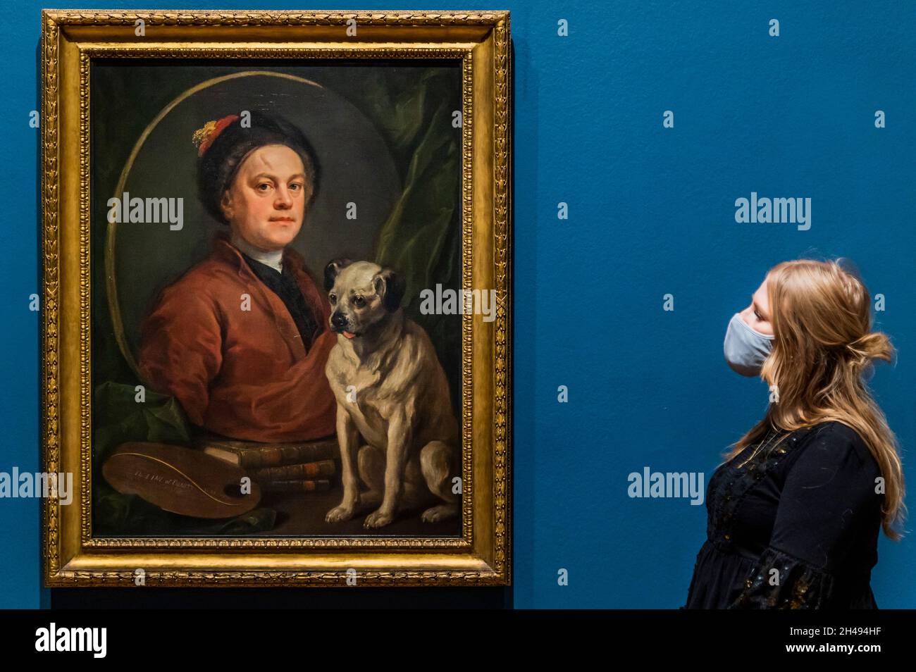 London, UK. 1st Nov, 2021. The Painter and his Pug, 1745 - Hogarth ...