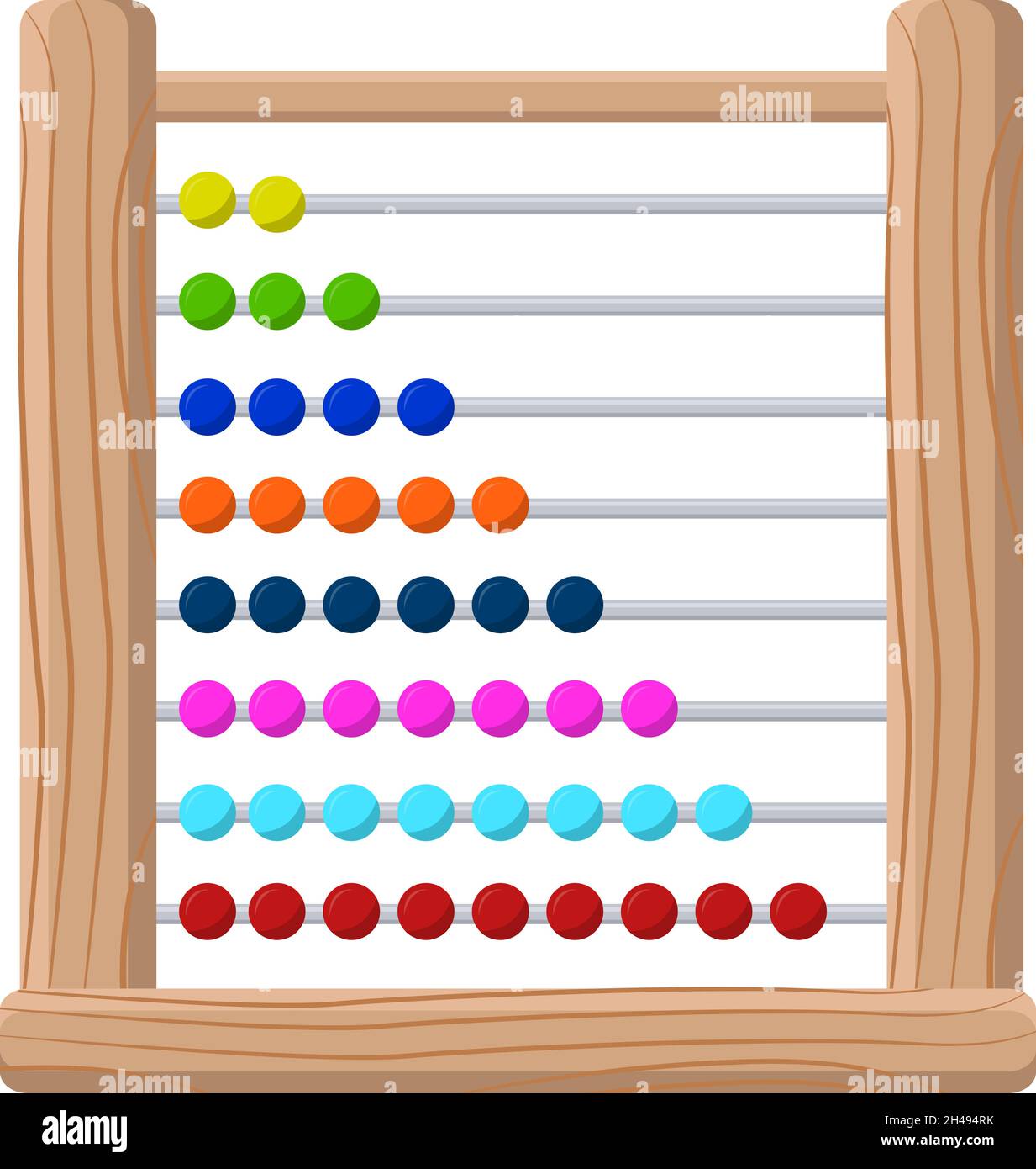 Colorful abacus, illustration, vector on a white background Stock ...