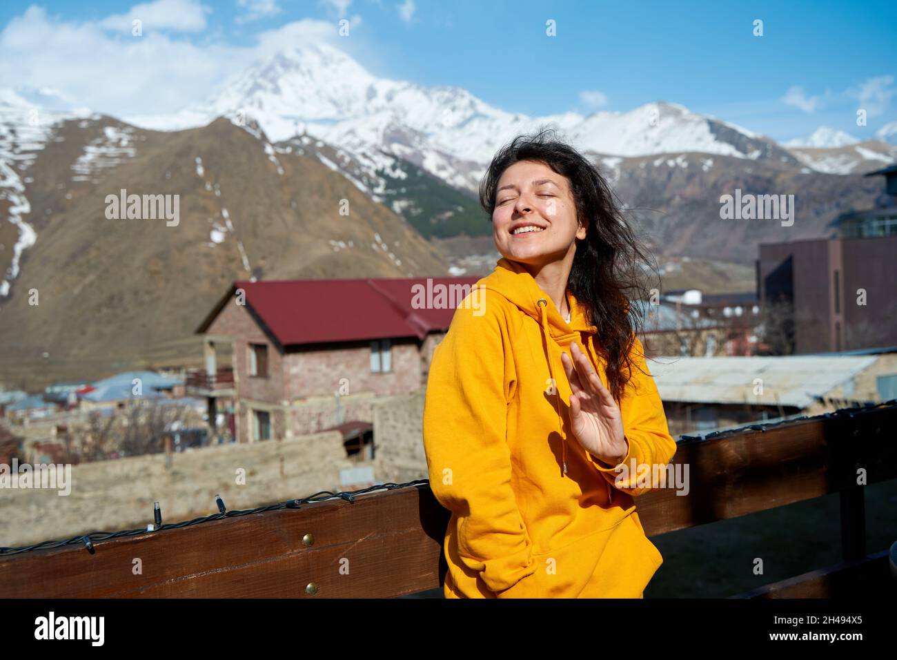 Stepantsminda a hill hi-res stock photography and images - Alamy