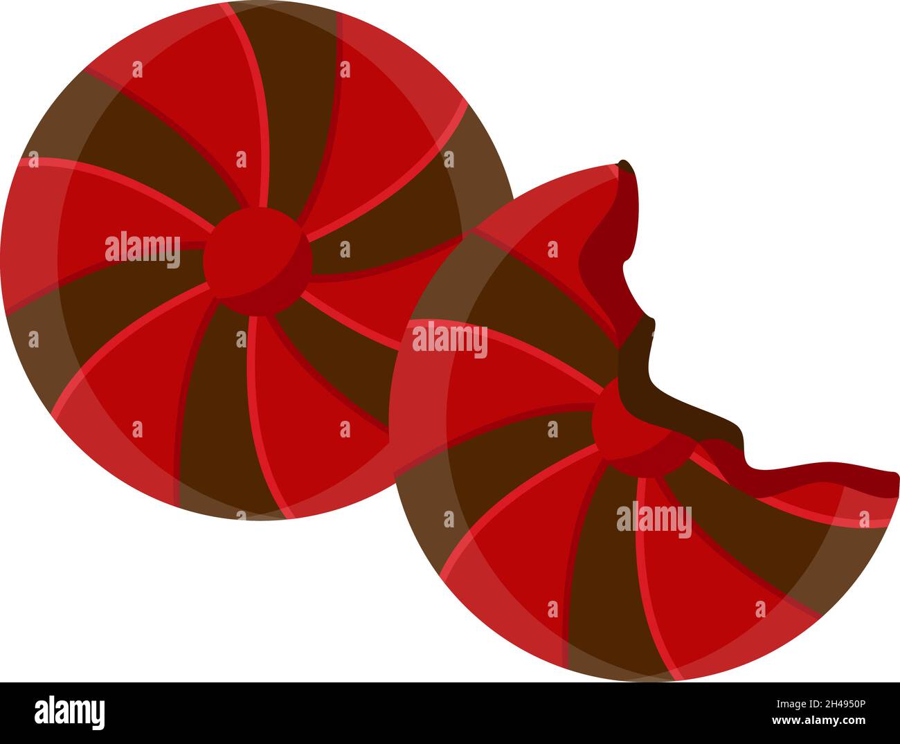 Red chocolate cookie, illustration, vector on a white background Stock ...
