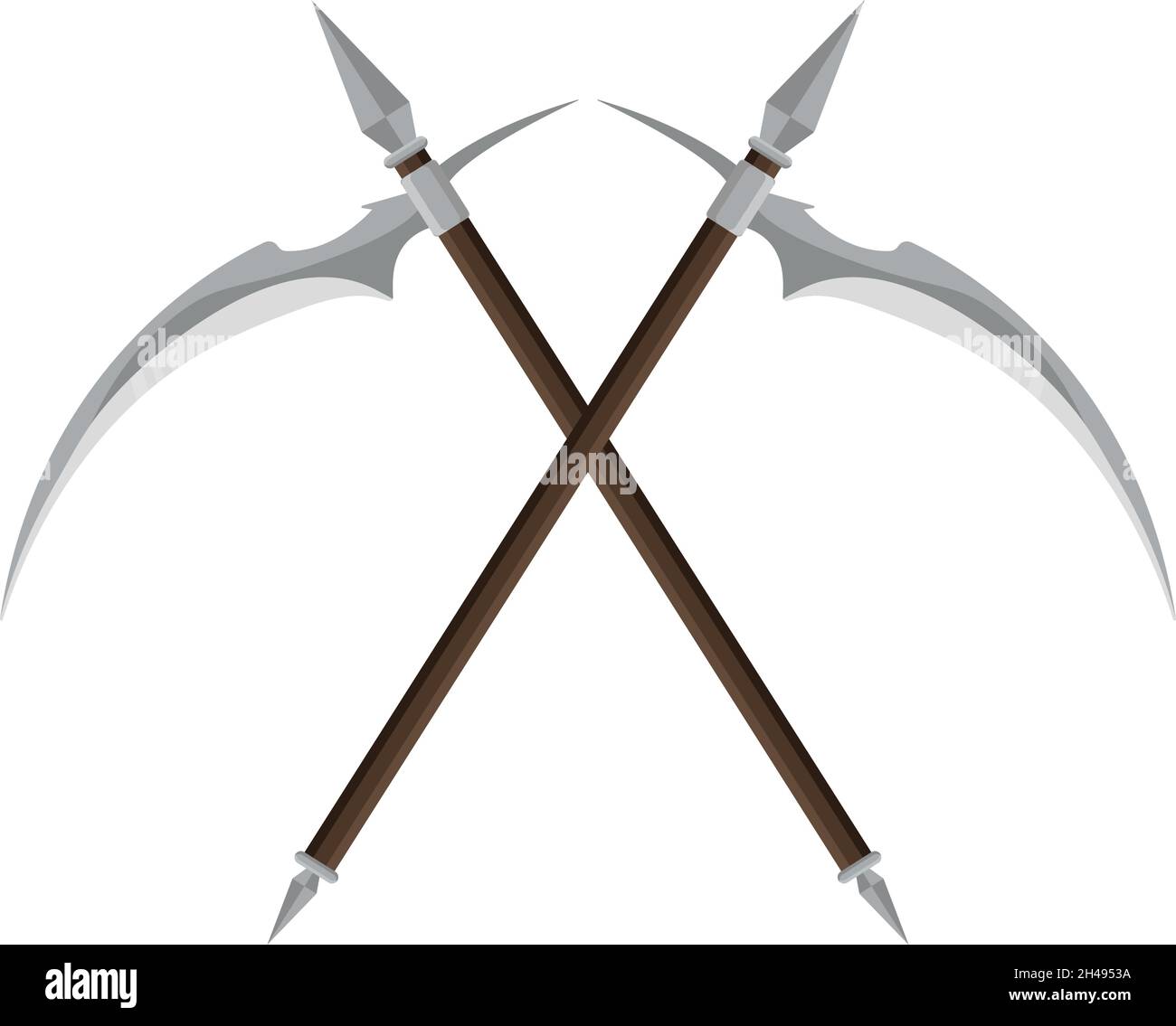 Old death weapons, illustration, vector on a white background Stock ...