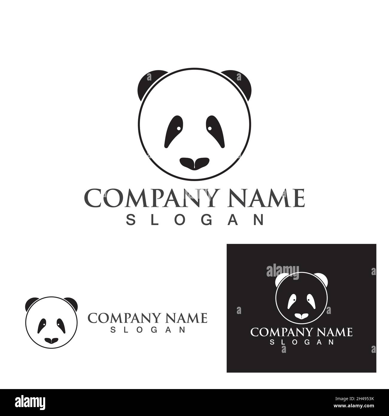 Line style panda bear Cut Out Stock Images & Pictures - Alamy