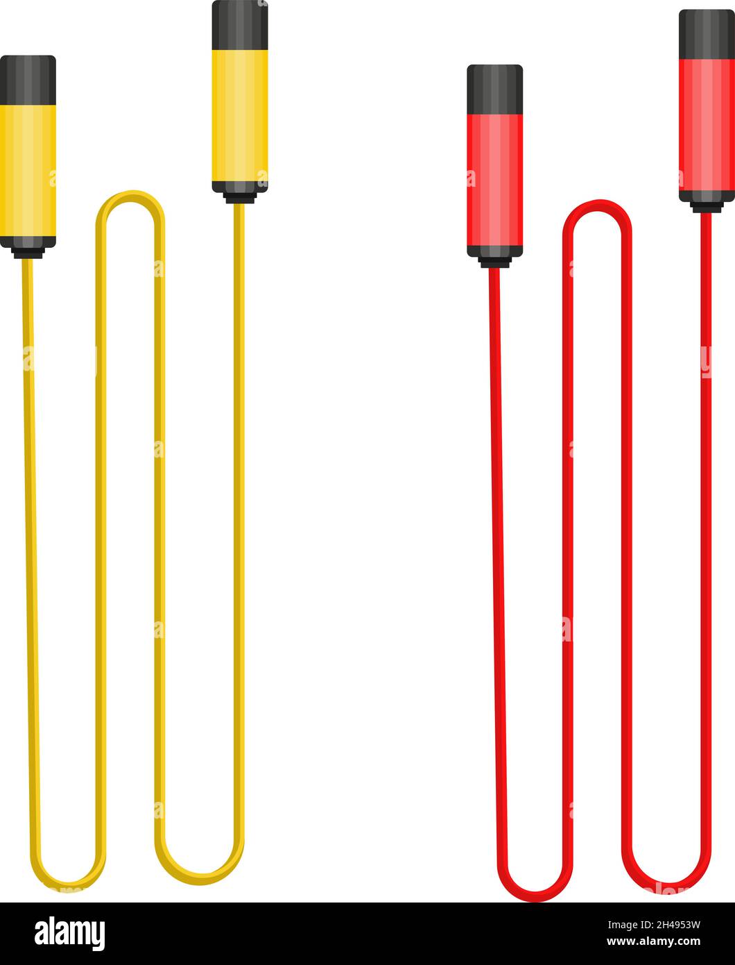 Skipping rope, illustration, vector on a white background Stock Vector ...