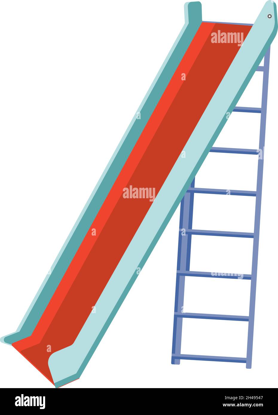 Kids slide, illustration, vector on a white background Stock Vector ...