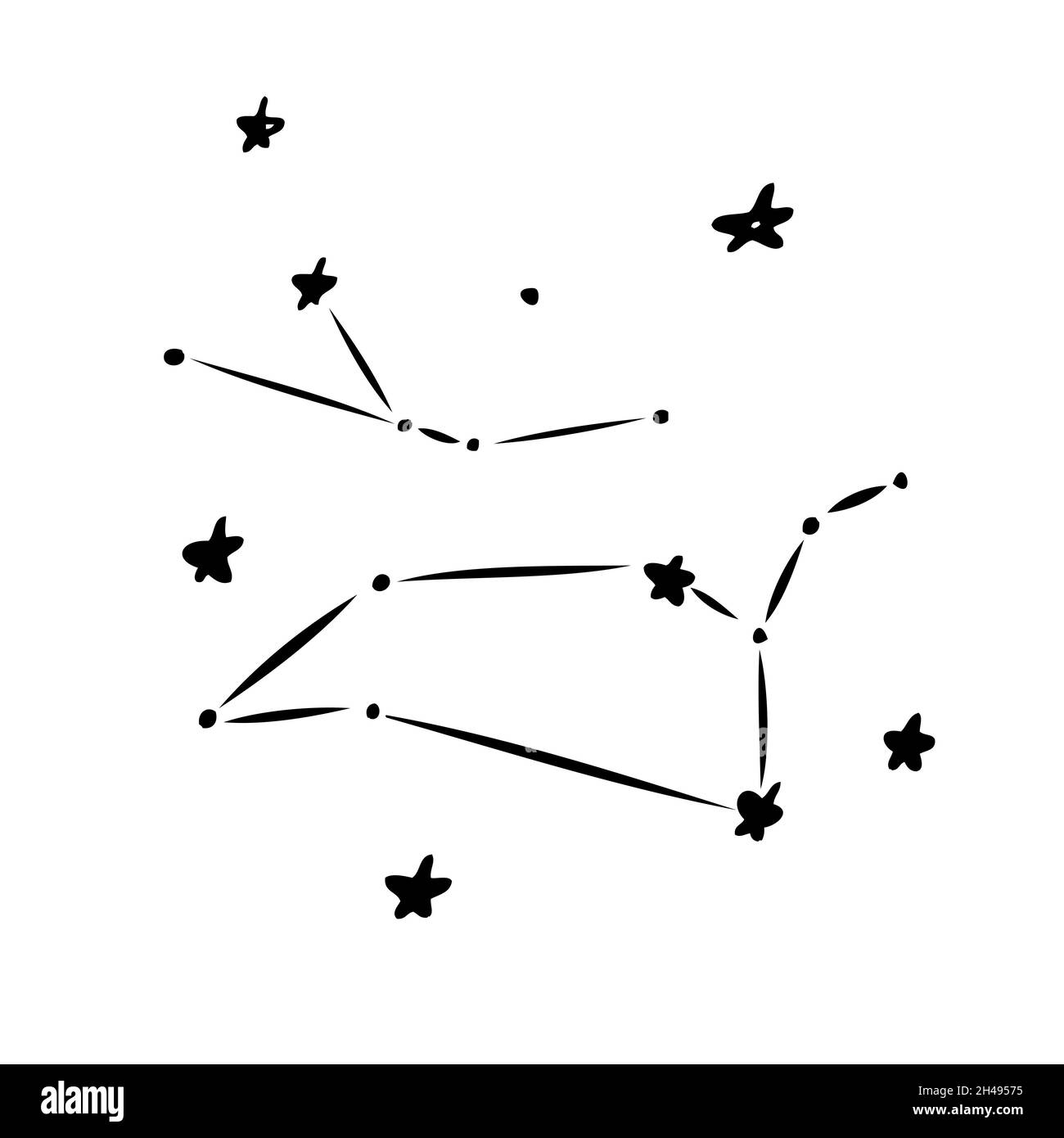 Esoteric symbols of the star. Celestial signs. Vector illustration ...