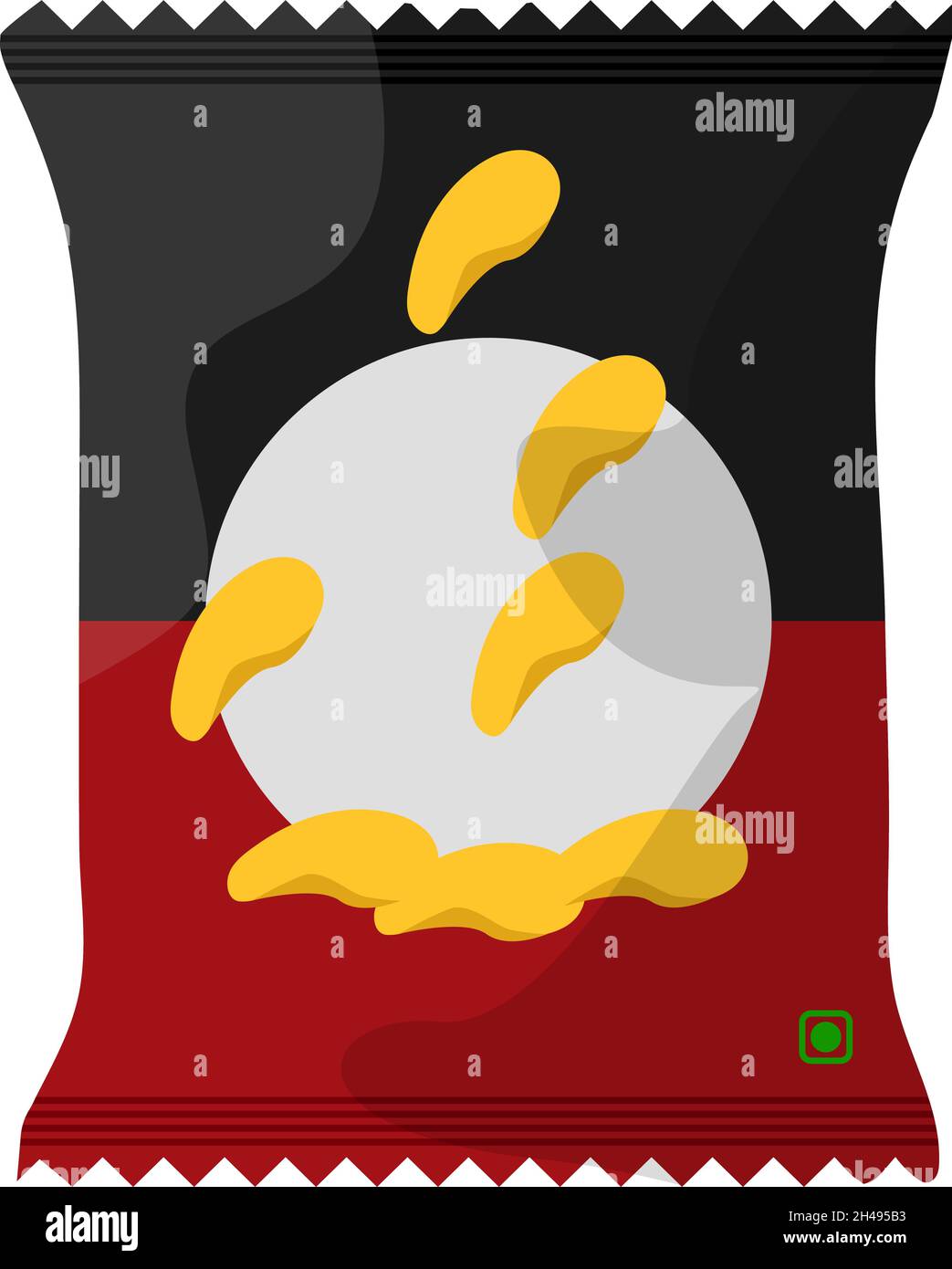 Snack packet, illustration, vector on a white background Stock Vector ...