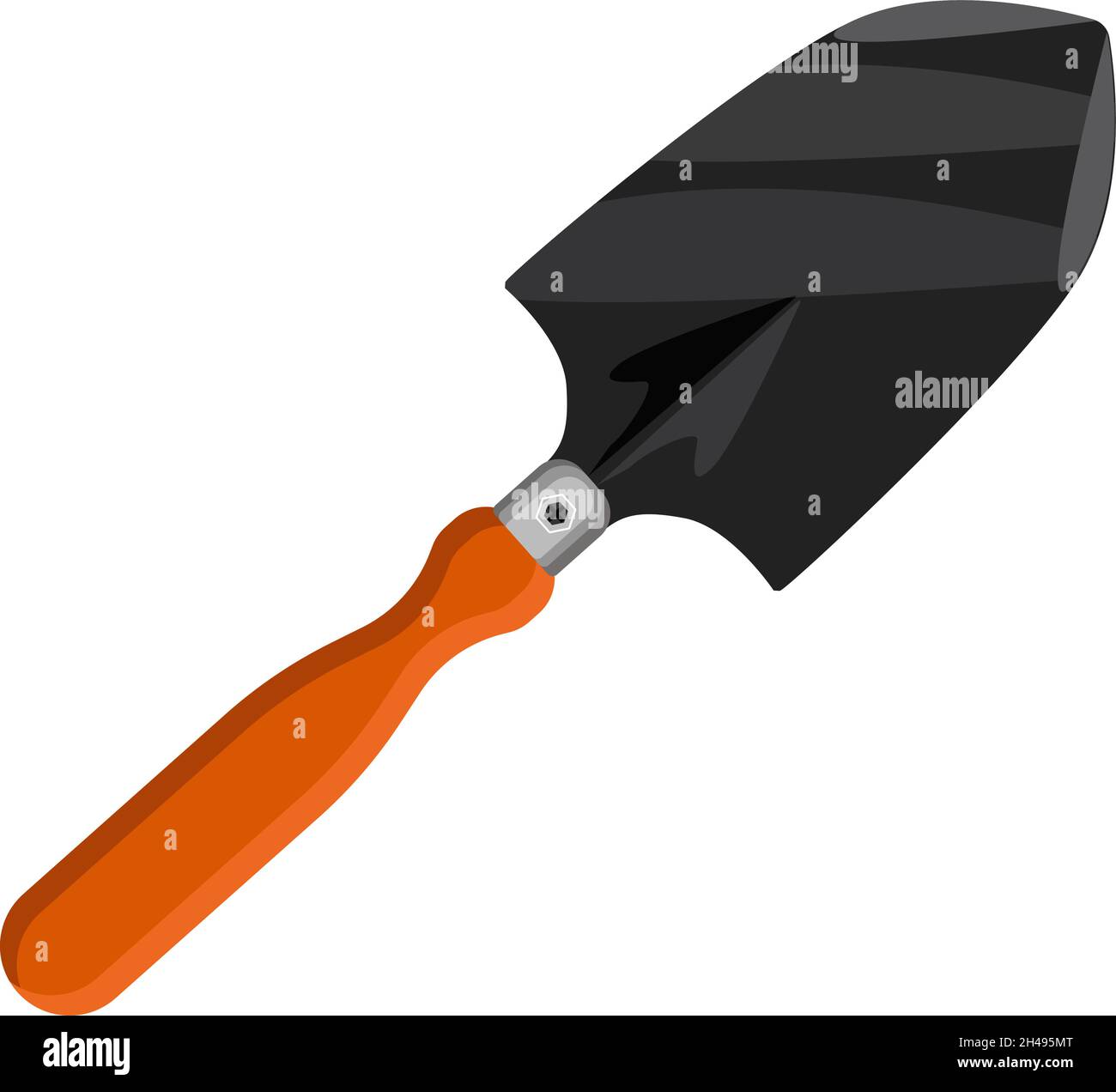 Small shovel, illustration, vector on a white background Stock Vector ...