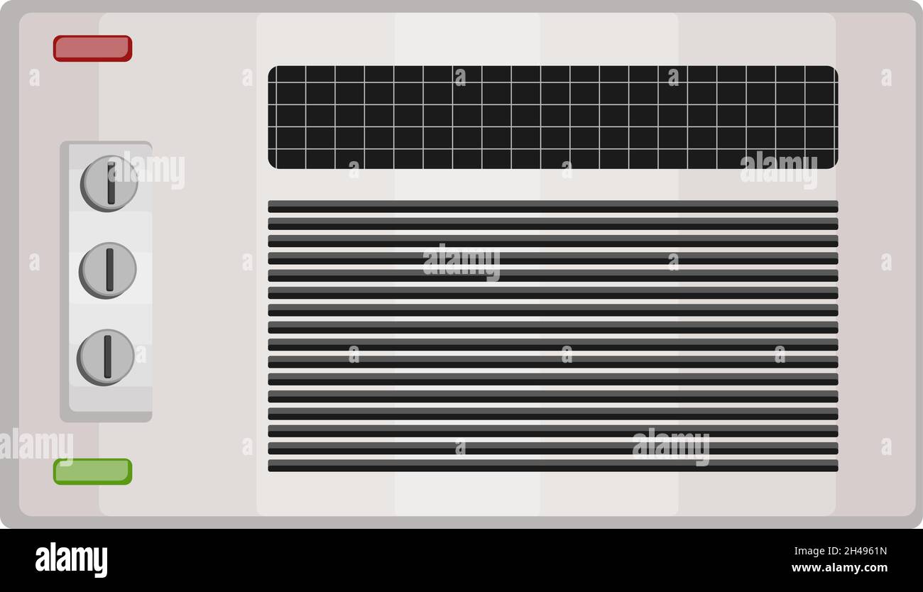 AC window system, illustration, vector on a white background Stock ...