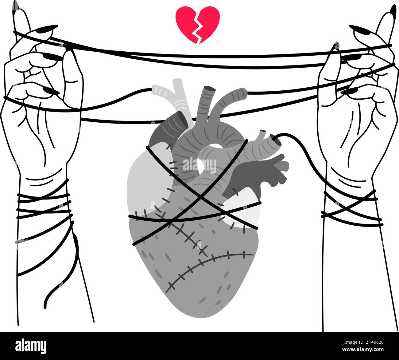 Broken Heart Girl Sketch