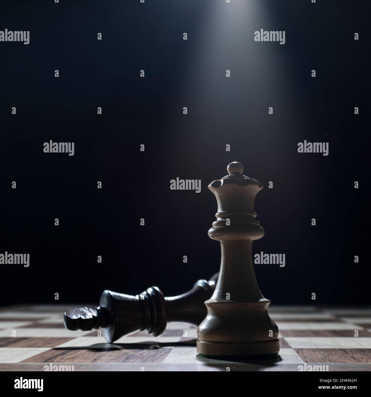 White king checkmates the black king, chess game and competition ...