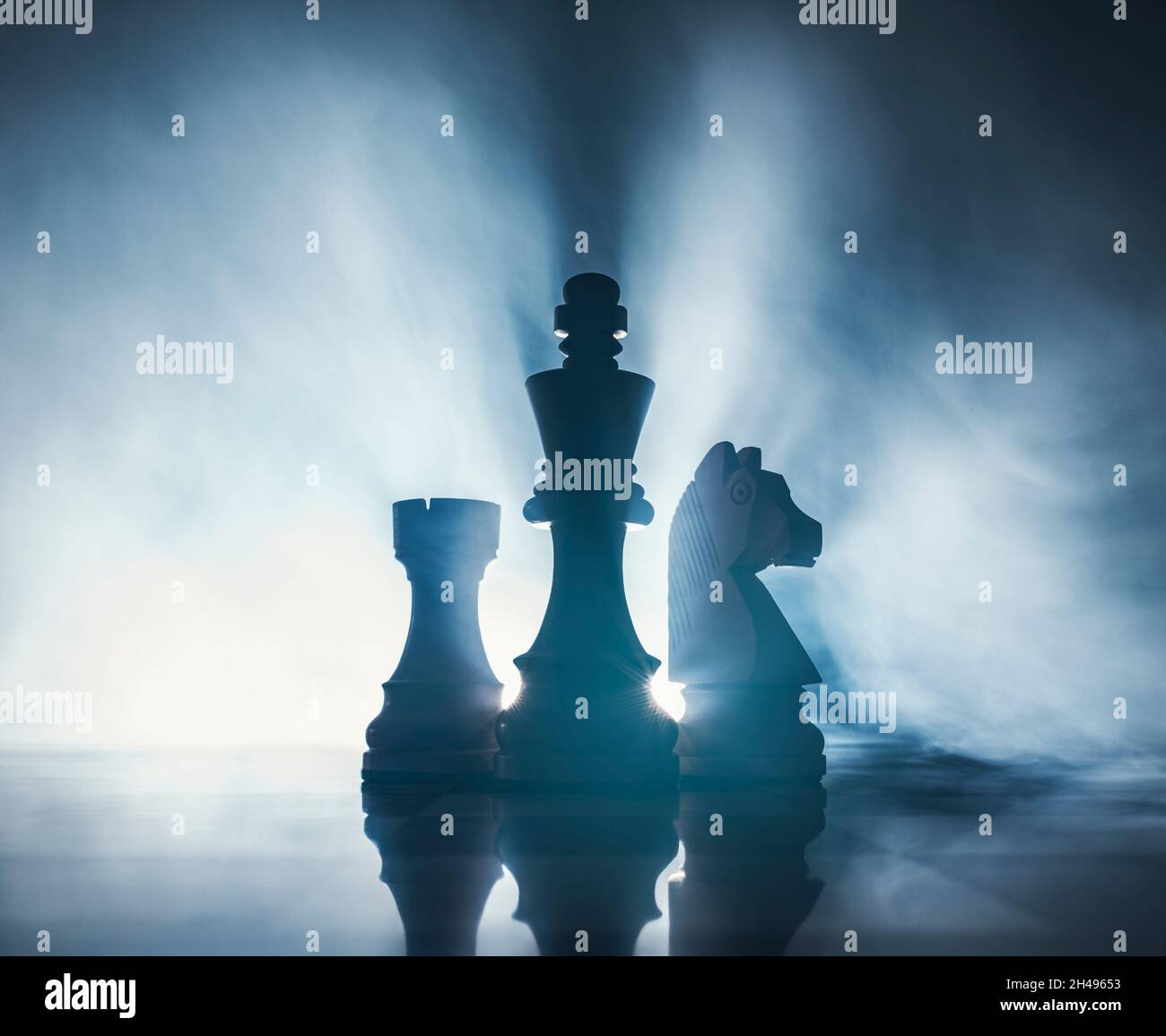 Board chess pieces smoke on hi-res stock photography and images - Alamy