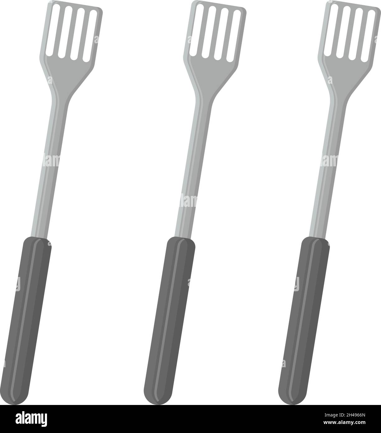 Three spatulas, illustration, vector on a white background Stock Vector ...