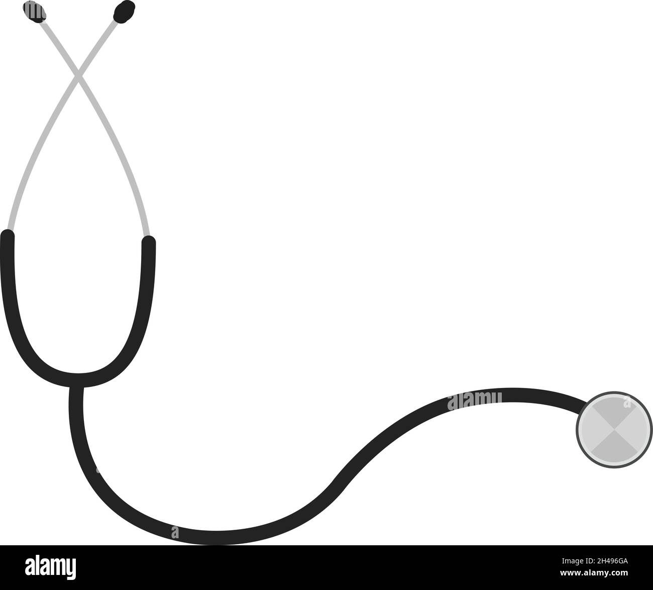 Doctor stethoscope, illustration, vector on a white background Stock ...