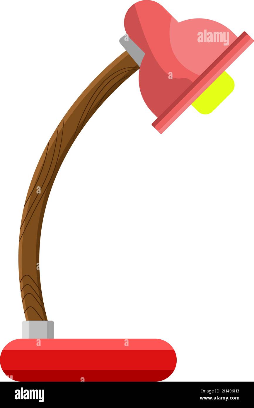 Pink table lamp, illustration, vector on a white background Stock ...