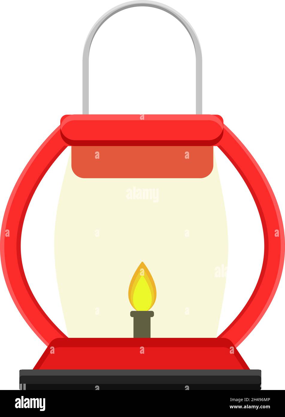 Red lantern, illustration, vector on a white background Stock Vector ...