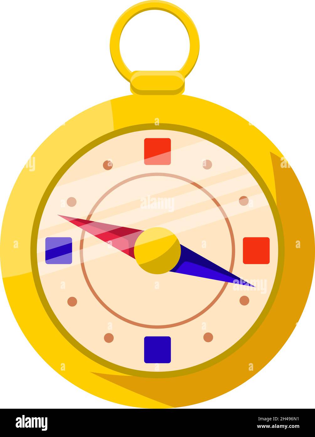 Golden compass, illustration, vector on a white background Stock Vector ...