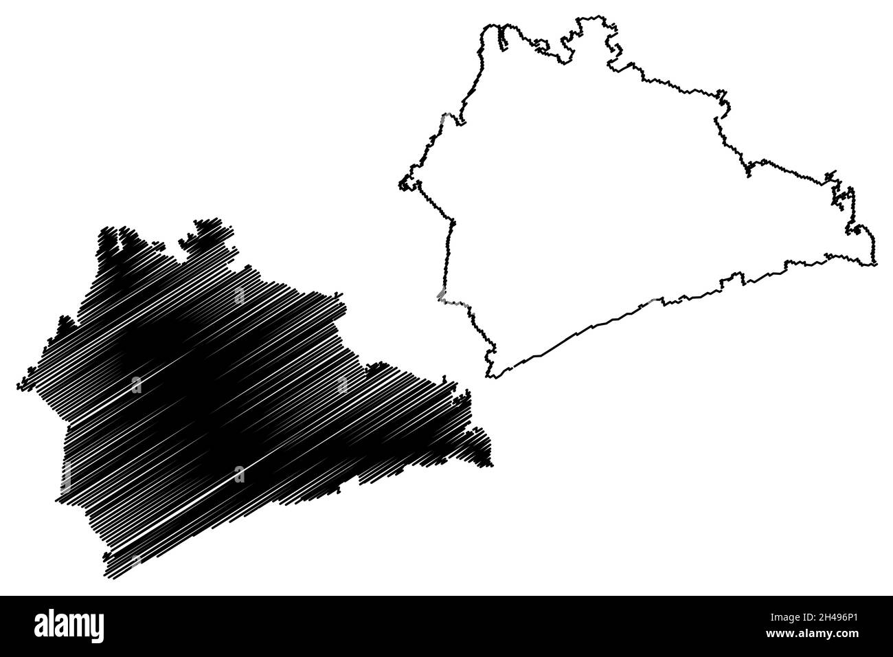 Rewa district (Madhya Pradesh State, Rewa division, Republic of India ...
