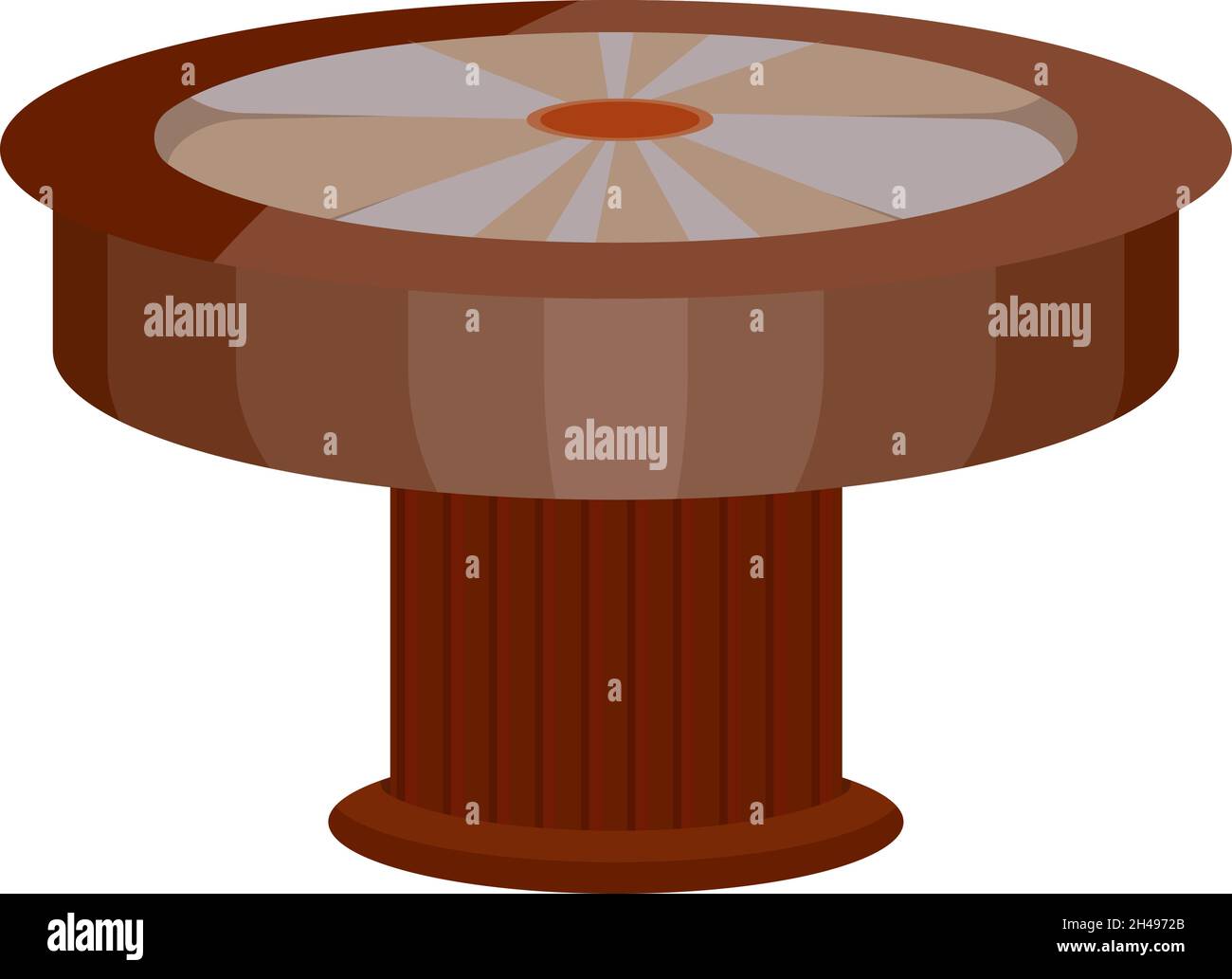 Small wooden table, illustration, vector on a white background Stock ...