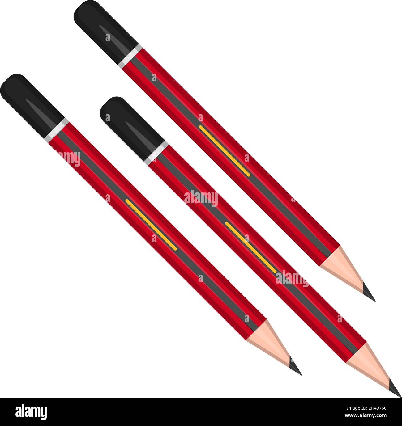 Two black pencils Stock Vector Images - Alamy