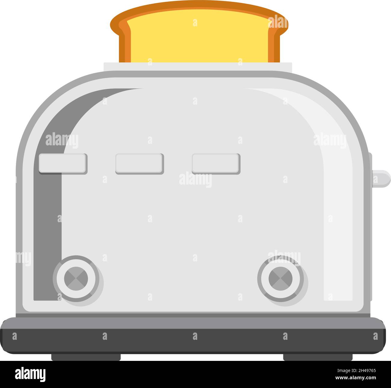 Toaster with bread, illustration, vector on a white background Stock ...