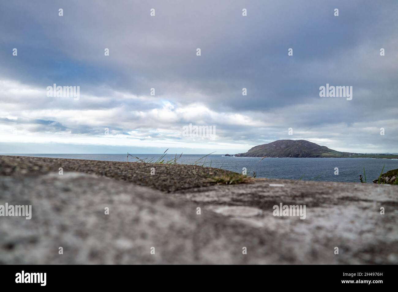 Dunaff Head seen from Lenan Head fort at the north coast of County ...