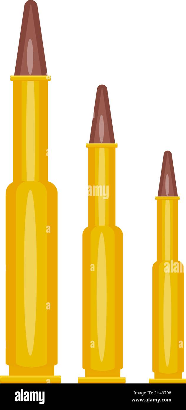 Golden bullets, illustration, vector on a white background Stock Vector ...