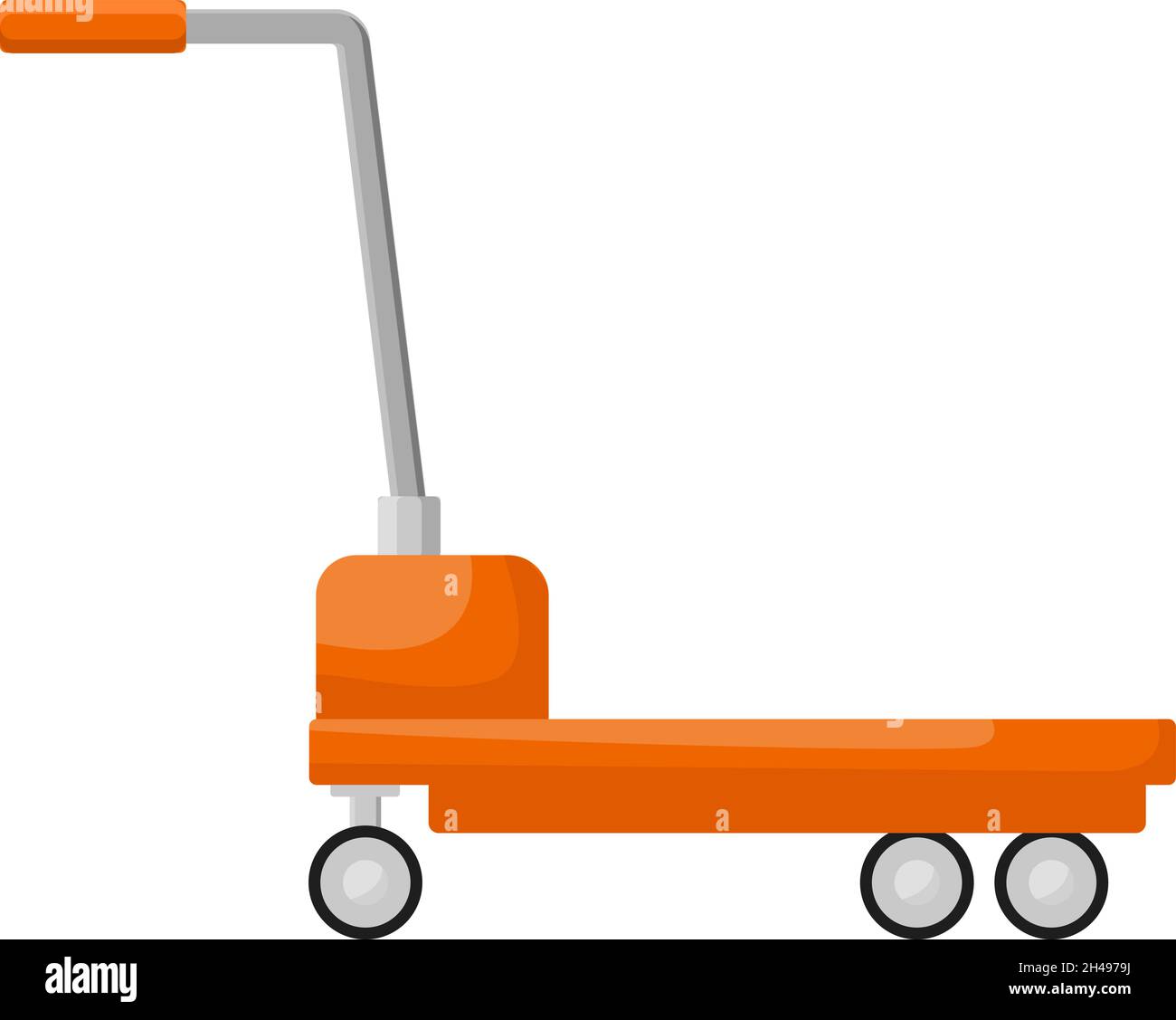 Platform trolley, illustration, vector on a white background Stock ...