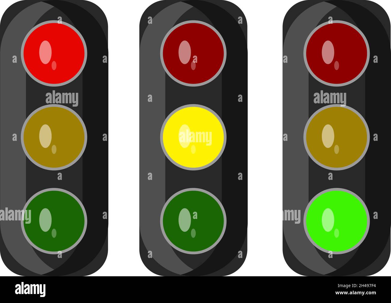 Green lights vector vectors Cut Out Stock Images & Pictures - Alamy