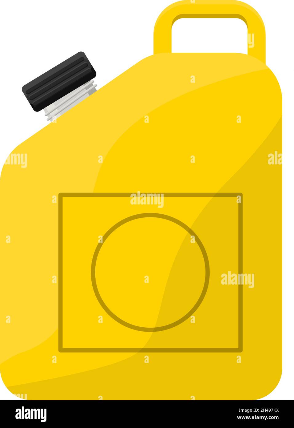 Yellow fuel tank, illustration, vector on a white background Stock ...