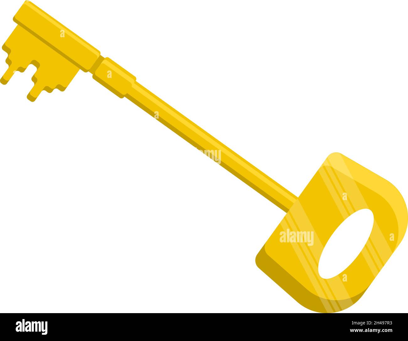 Golden key, illustration, vector on a white background Stock Vector ...