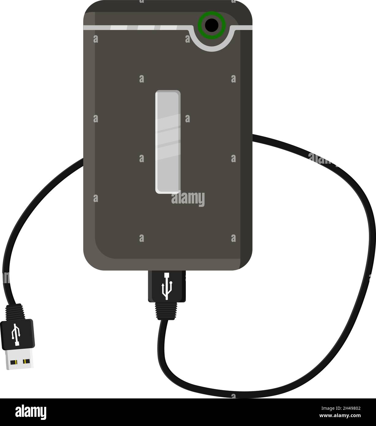 Portable hard drive, illustration, vector on a white background Stock ...