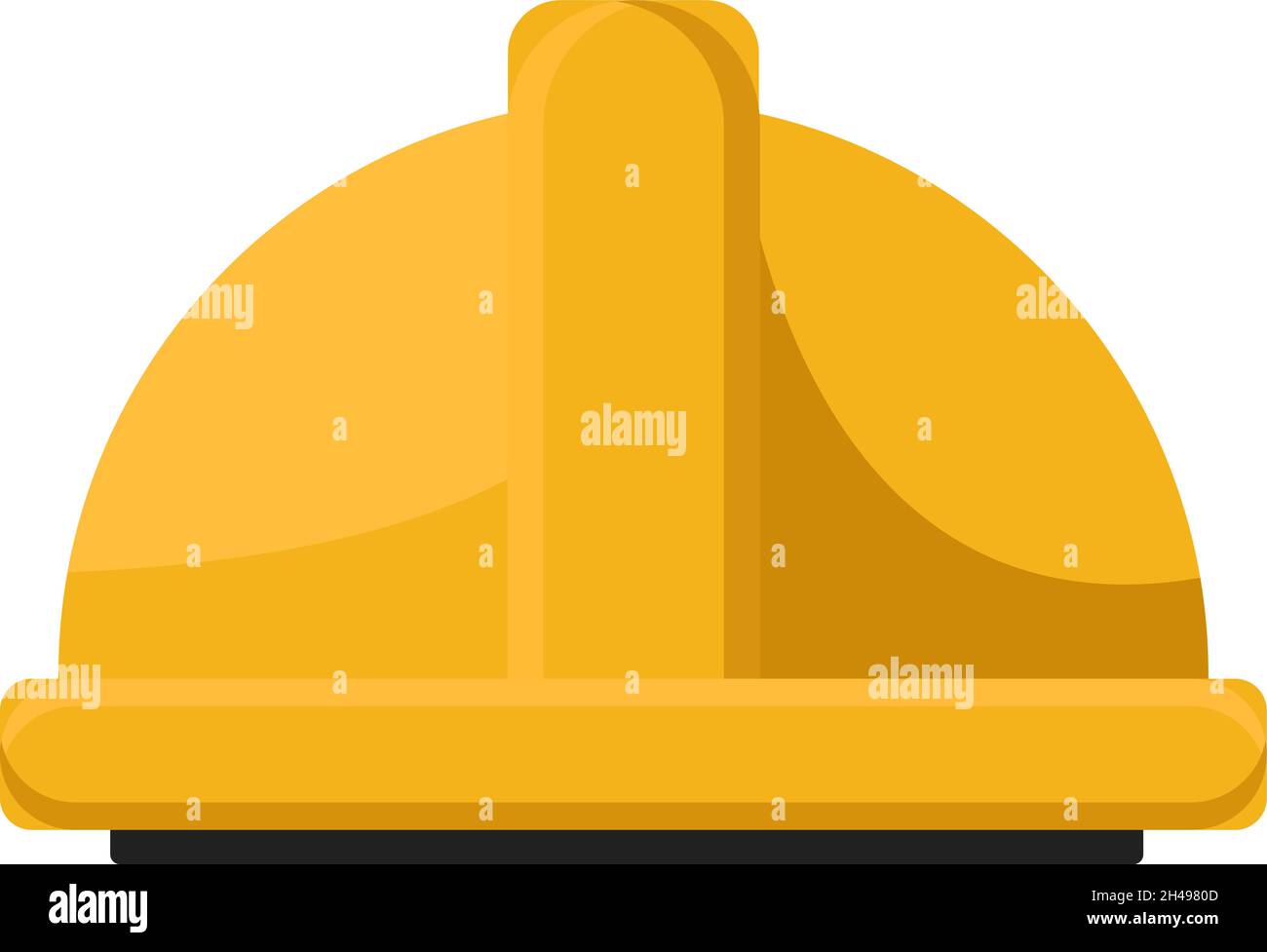 Yellow labour helmet, illustration, vector on a white background Stock ...