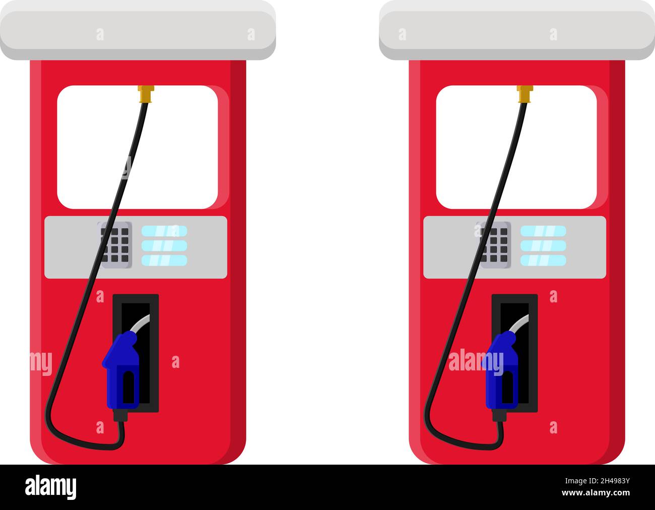 Red petrol pump, illustration, vector on a white background Stock ...