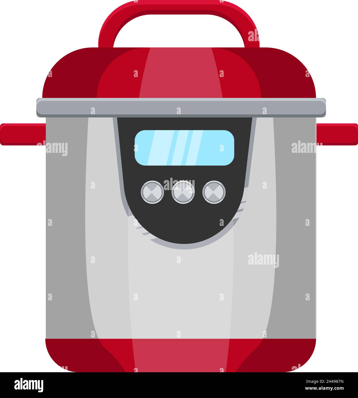 Electric pressure cooker, illustration, vector on a white background ...