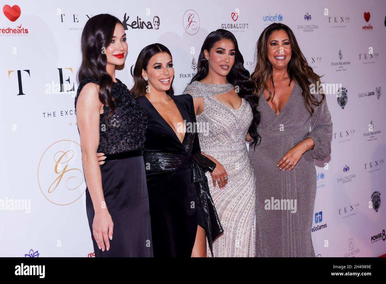 Paris, France. 30th Oct, 2021. Amy Jackson, Eva Longoria, Majda Sakho ...