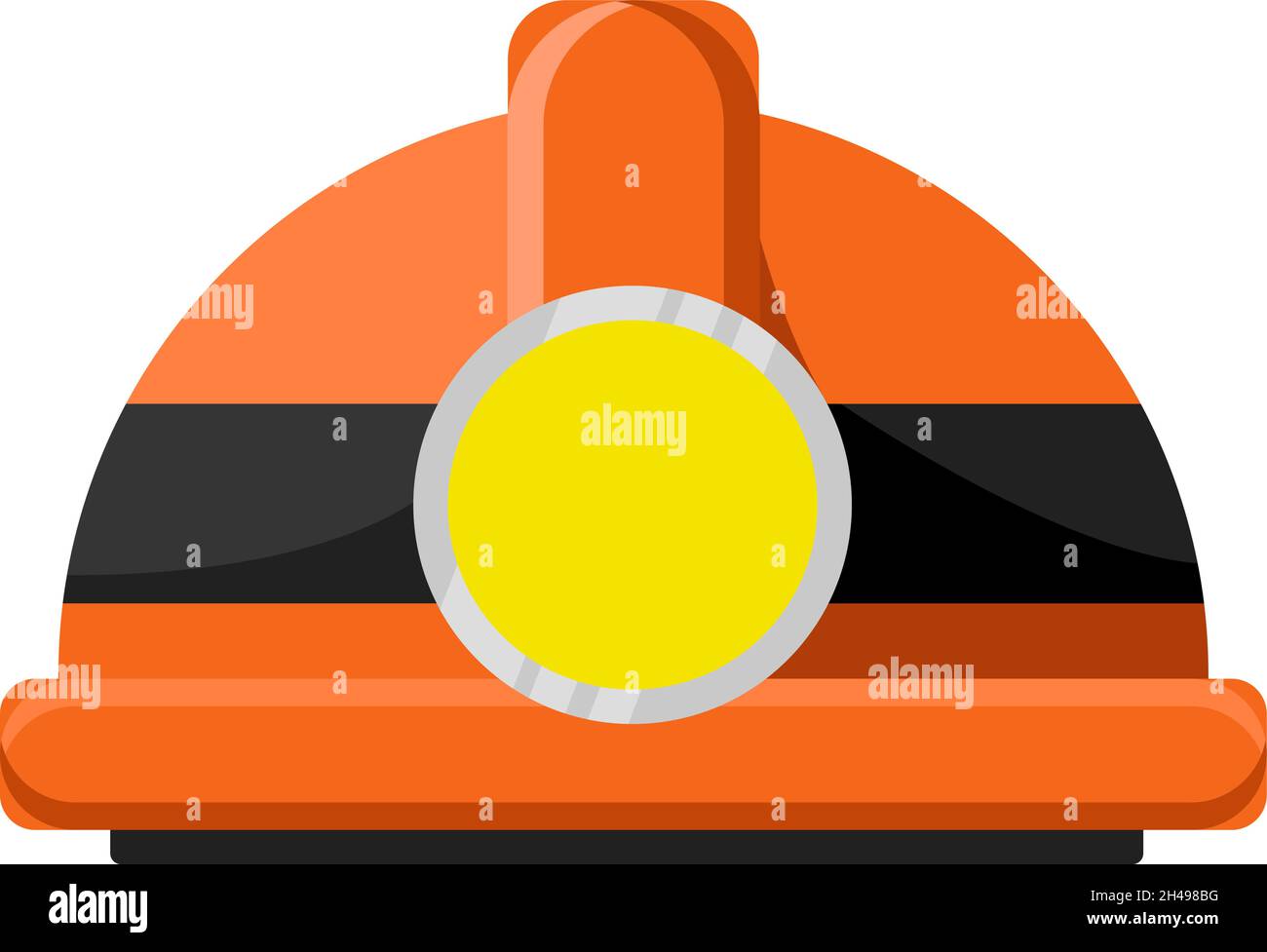 Mining helmet, illustration, vector on a white background Stock Vector ...