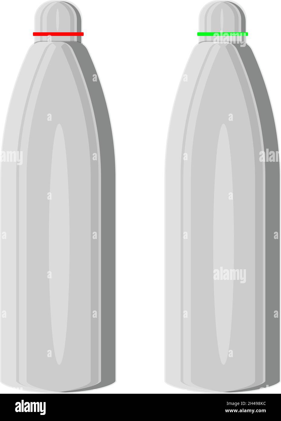 Metallic water bottle, illustration, vector on a white background Stock ...