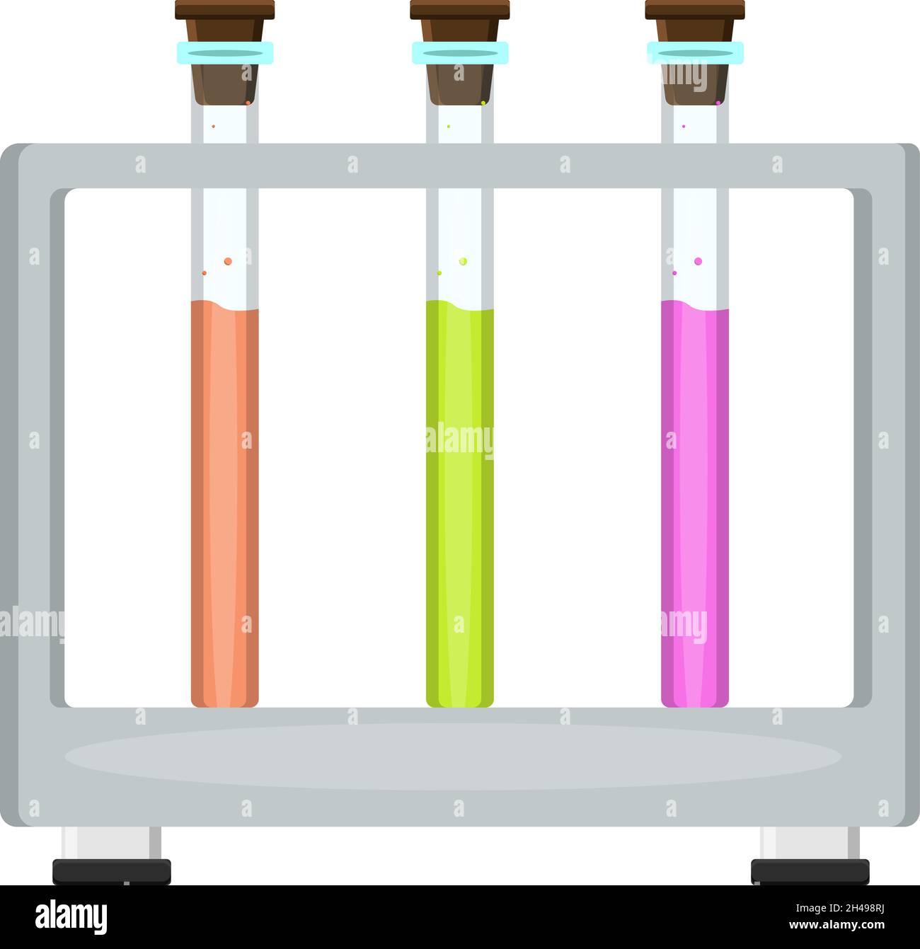 Lab test tubes, illustration, vector on a white background Stock Vector ...