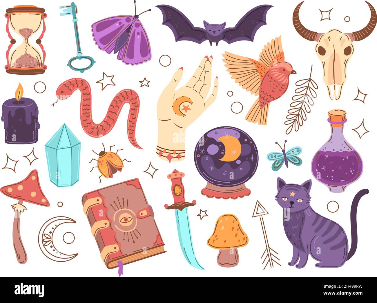 Witchcraft symbols Cut Out Stock Images & Pictures - Alamy